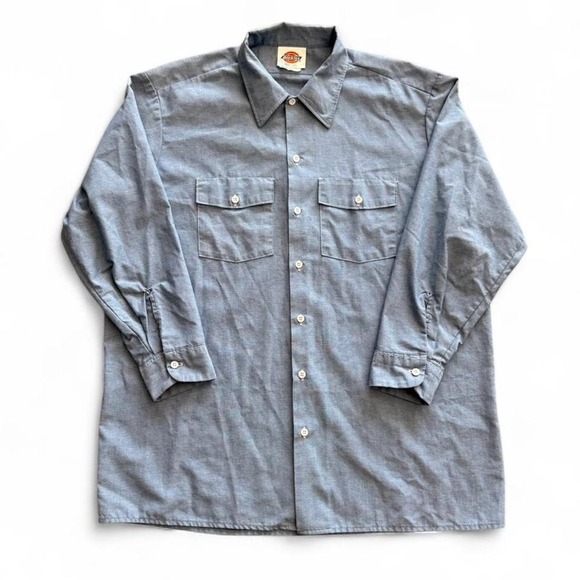 Dickies | Shirts | Vintage Dickies Work Shirt Made Usa Mens Large ...